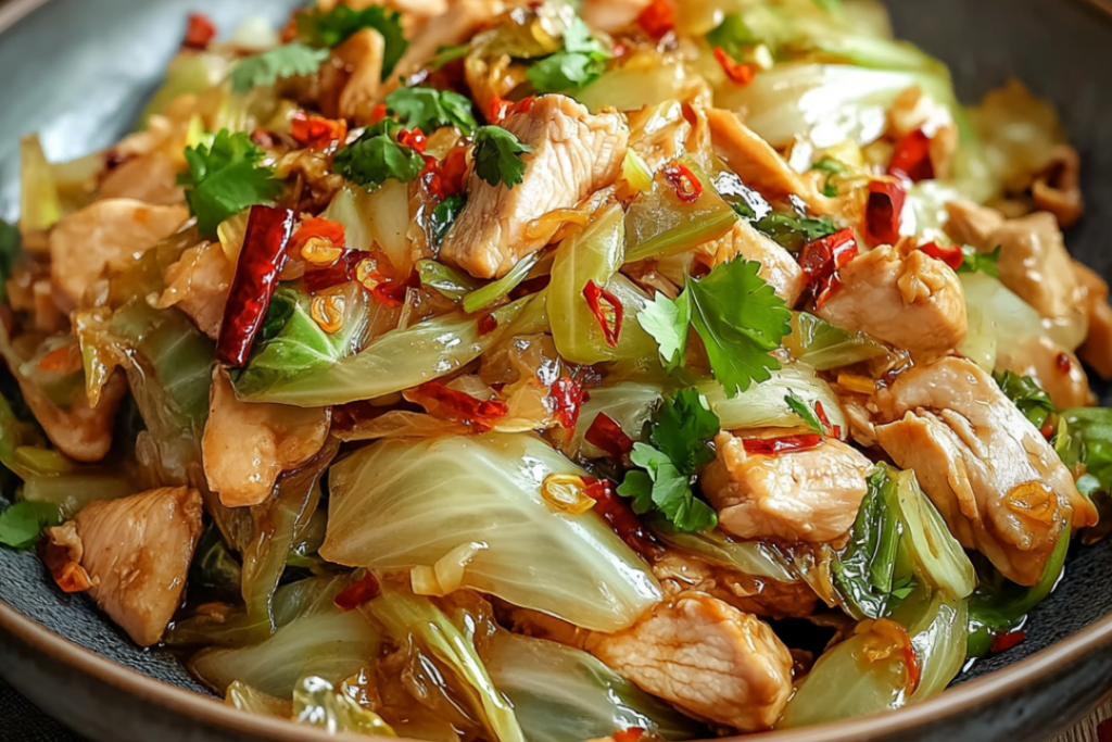Chinese Chicken Cabbage Stir Fry Easyfoodflash